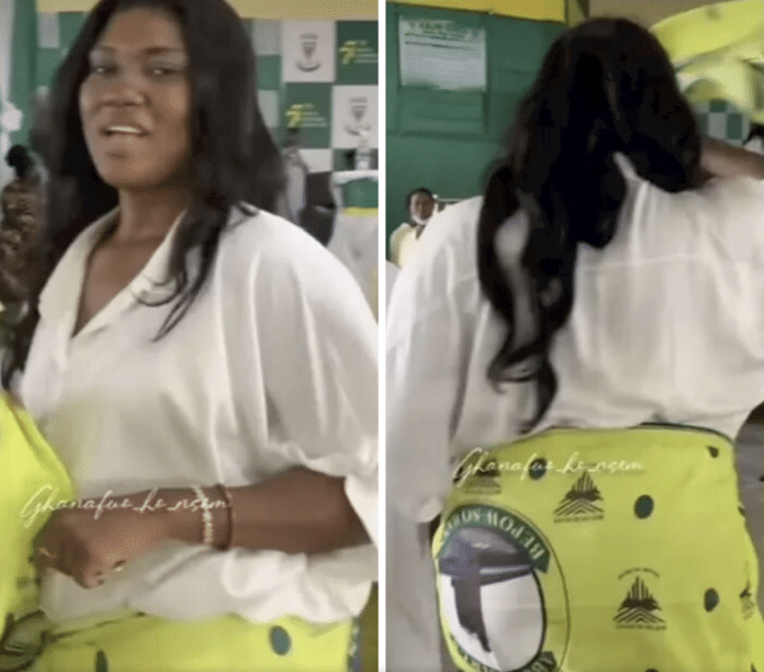 Abena Korkor storms church with her goods for thanksgiving after a ...