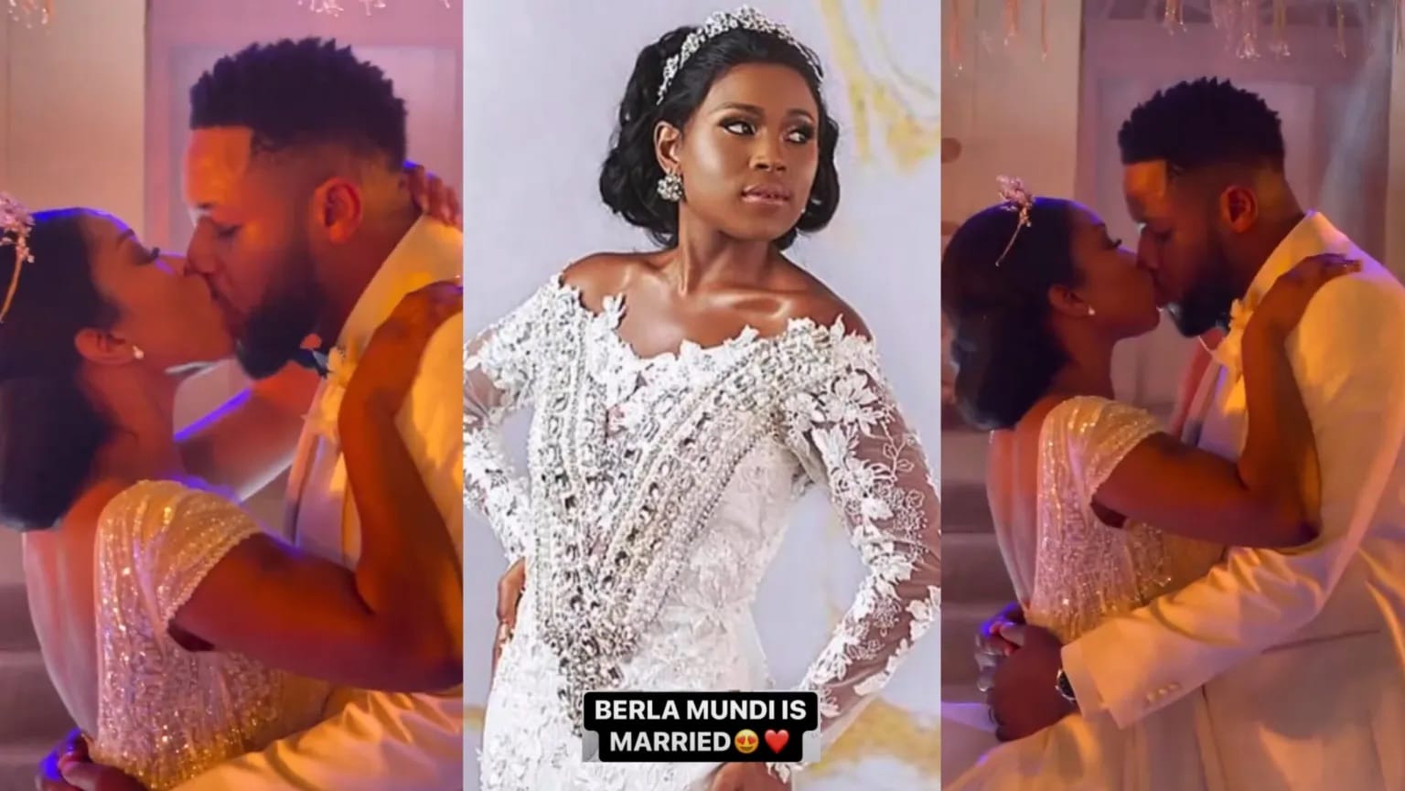 Berla Mundi and husband, David Tabi share passionate kiss at their ...