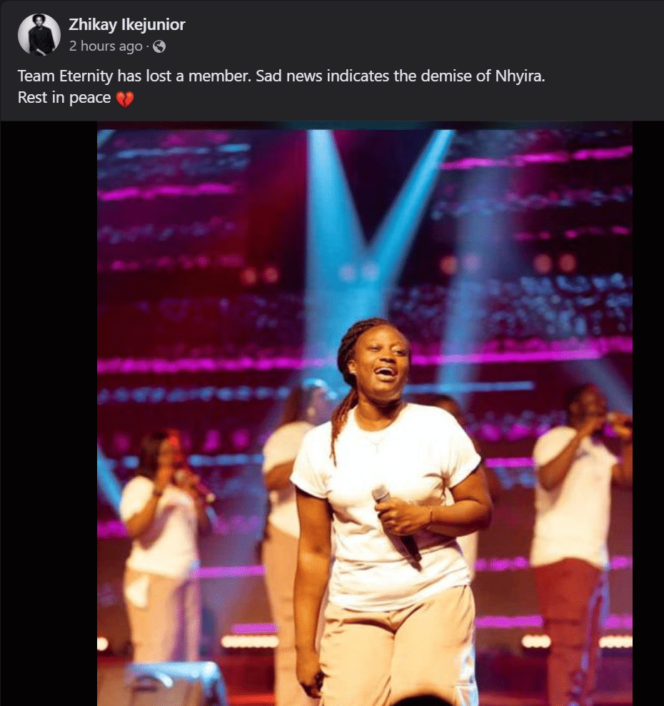 Sad! Here’s the last performance Nhyira had with Team Eternity before ...