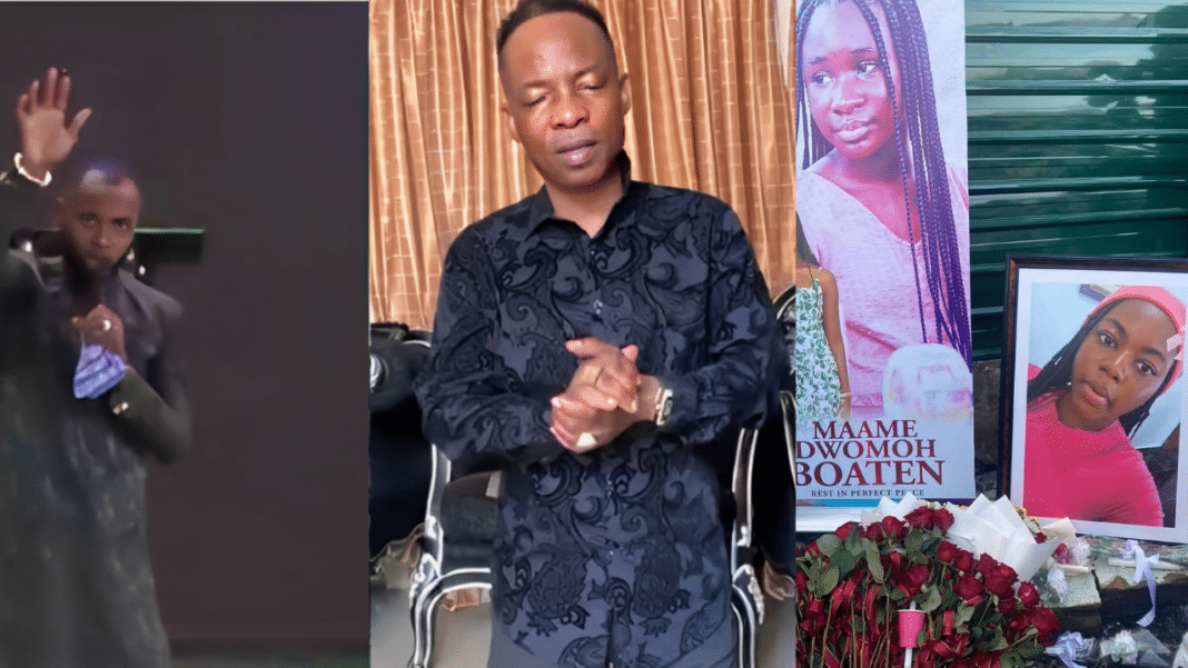 Watch as Rev Obofour goes on his knees to beg Ghanaians to forgive ...