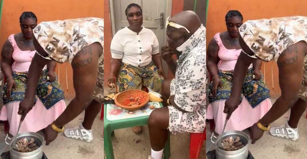 Bukom Banku prepares and eats kenkey with heavily tattooed lady by the ...