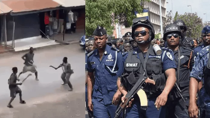 Akim Oda: Youths filmed fighting and injuring themselves with cutlasses ...