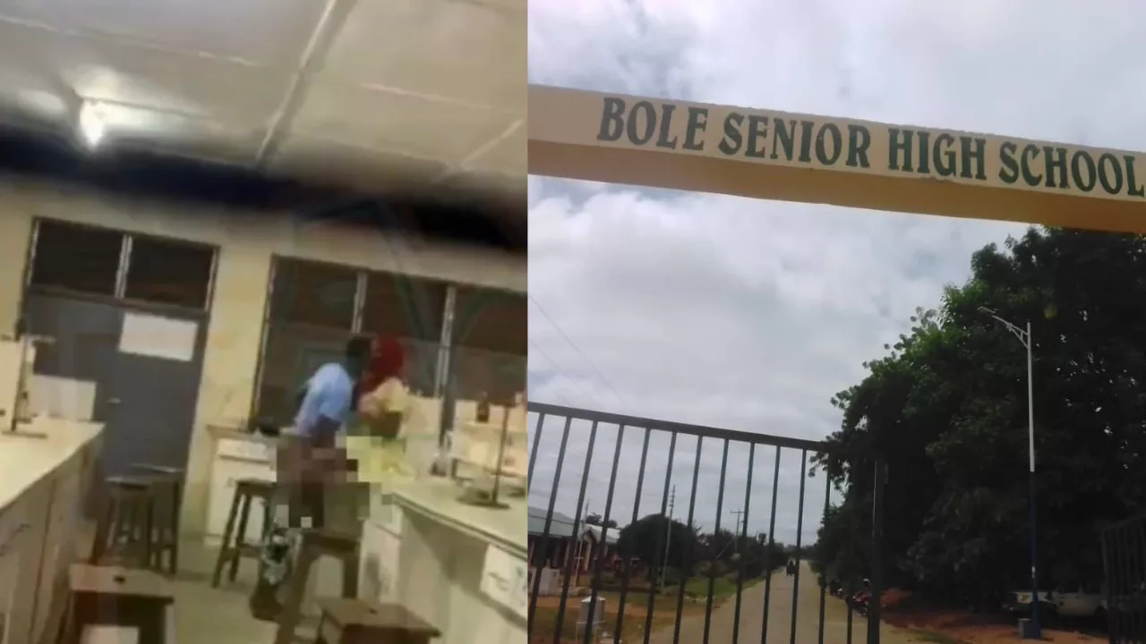 Details of Bole SHS teacher in viral video surfaces online - GhPage
